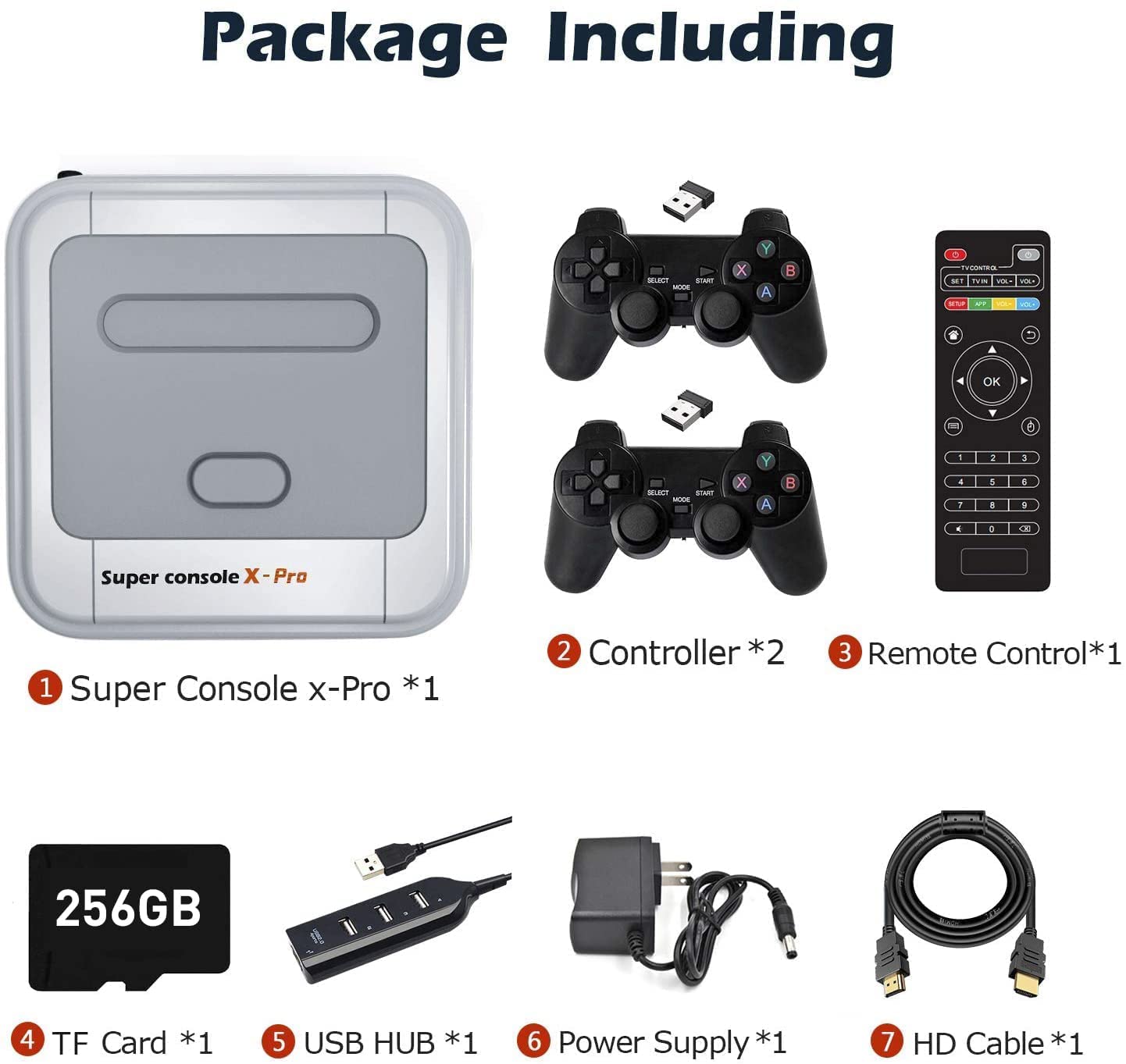 Retro Game Console with 117,000+ Classic Games,Super Console X PRO Video Game Console,Emulator Console Compatible with Most Emulators,4K HD Output,WiFi/LAN,Best Gifts for Friends (256GB)