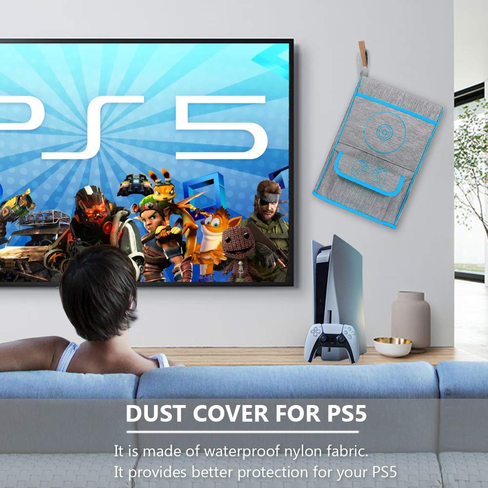 PS5 Console Dust Cover ,Dust Proof Cover for Sony Playstation 5 Game Console Protector Anti Scratch Washable Dust Cover Sleeve for PS5