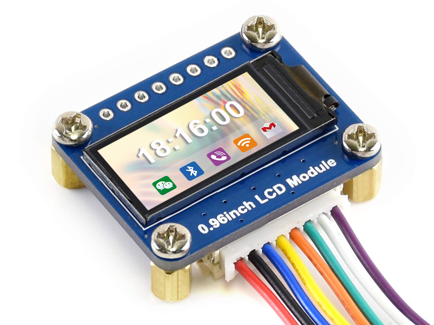 waveshare General 0.96inch LCD Display Module Compatible with Raspberry Pi 4B/ 3B+ 160x80 Resolution IPS Screen with Embedded Controller Communicating via SPI Interface