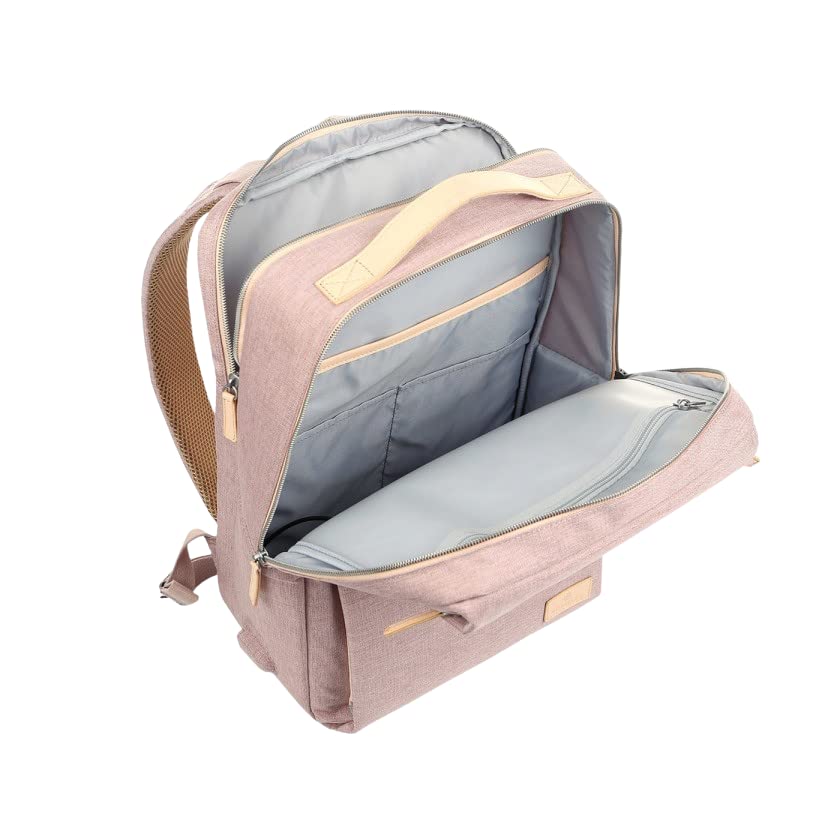Nordace - Smart Backpack Siena 19L-volt laptop compartment USB connection water-resistant weight: 0.88 kg luggage strap security pocket water bottle slim design, pink