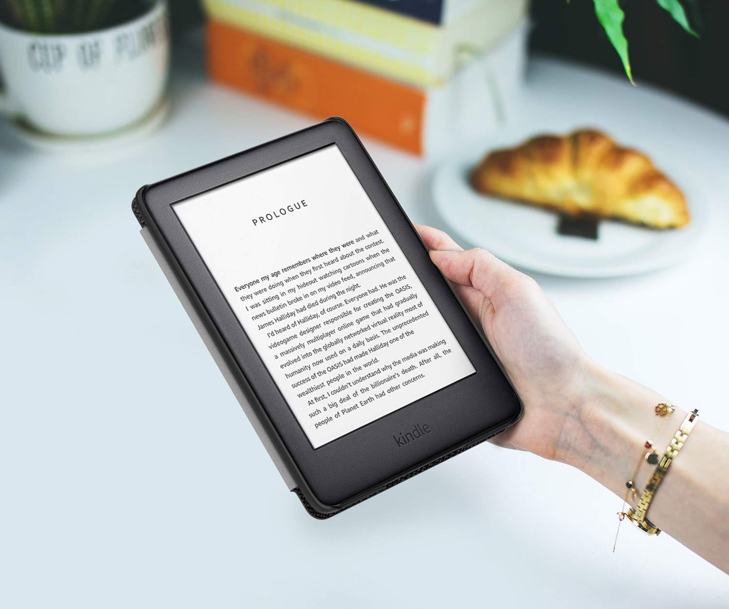 MoKo Case Fits 6" Kindle (10th Generation, 2019 Release), Lightweight Premium Shell Cover with Auto/Sleep, Will Not Fit Kindle Paperwhite 10th Generation 2018 - Almond Blossom