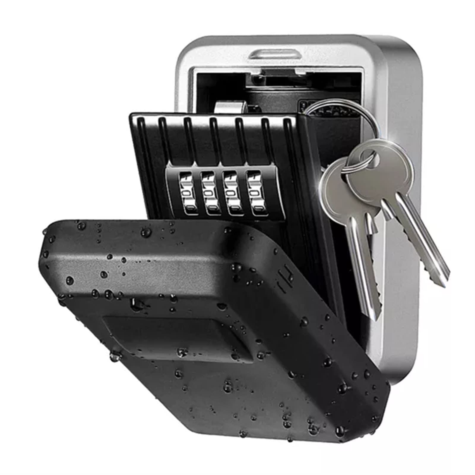 RORUN Small Safe Wall-Mounted Key Storage Secret Box Organizer 4-Digit Password Safety Lock keyless Home Office Safe Deposit Box