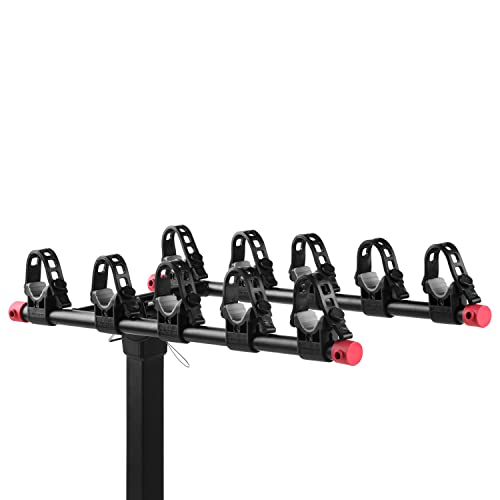 Retrospec Lenox 2-5 - Bike Hitch Rack for Cars, Trucks, SUVs with 2β Hitch | Foldable Steel Frame with Anti-Rattle Adapter, Tie Down Cradles and Straps - Fits Most Frames,Black