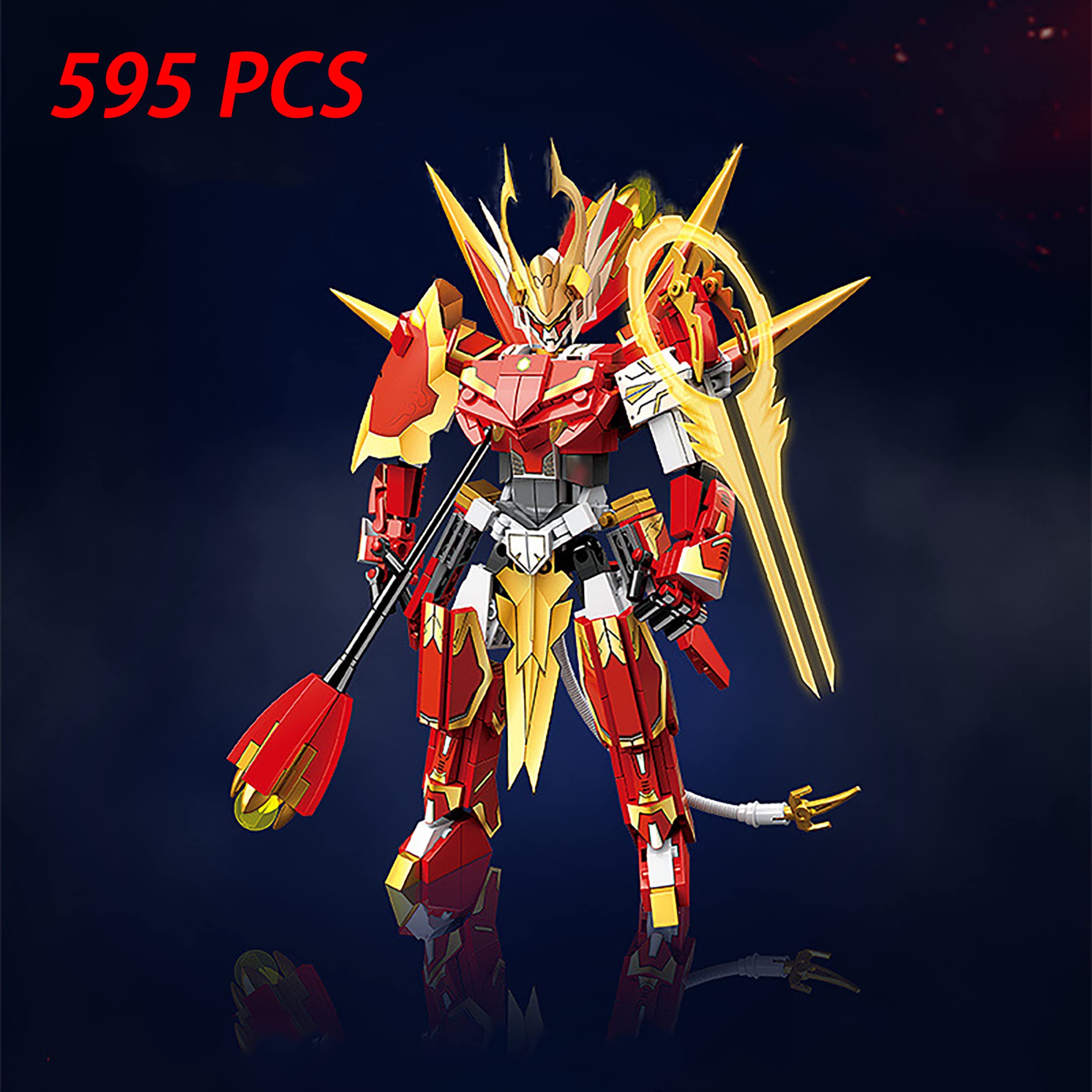 Xering 2023 Model Bionic Mecha Warrior Bionic Mask Warrior Bionic Character Puzzle Assembly Brick Compatible Toy Building Kit (No Color Box) (4)
