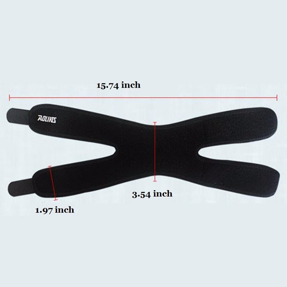 Mcolics Patella Tendon Support Knee Strap for Knee Pain Relief, Adjustable Neoprene Knee Brace for Hiking, Running, Arthritis, ACL, Meniscus Tear, Jumper, Volleyball & Squats, 1 Piece (Black)