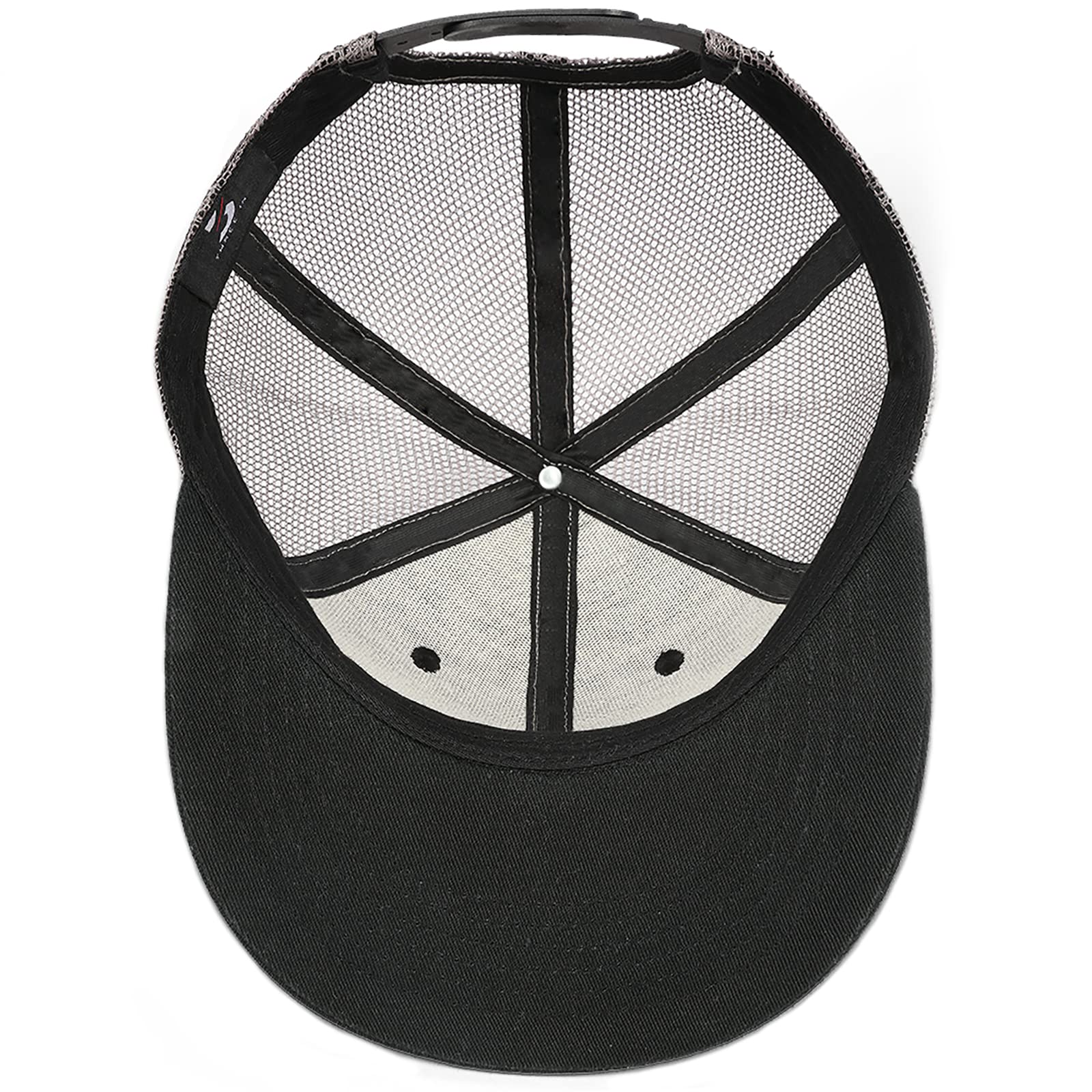 MOWAN Let's Go Brandon Trucker Hats for Men Women Trendy Flat Brim Mesh Baseball Hat Snapback Adjustable Athletic Cap, Charcoal-grey-3, One Size