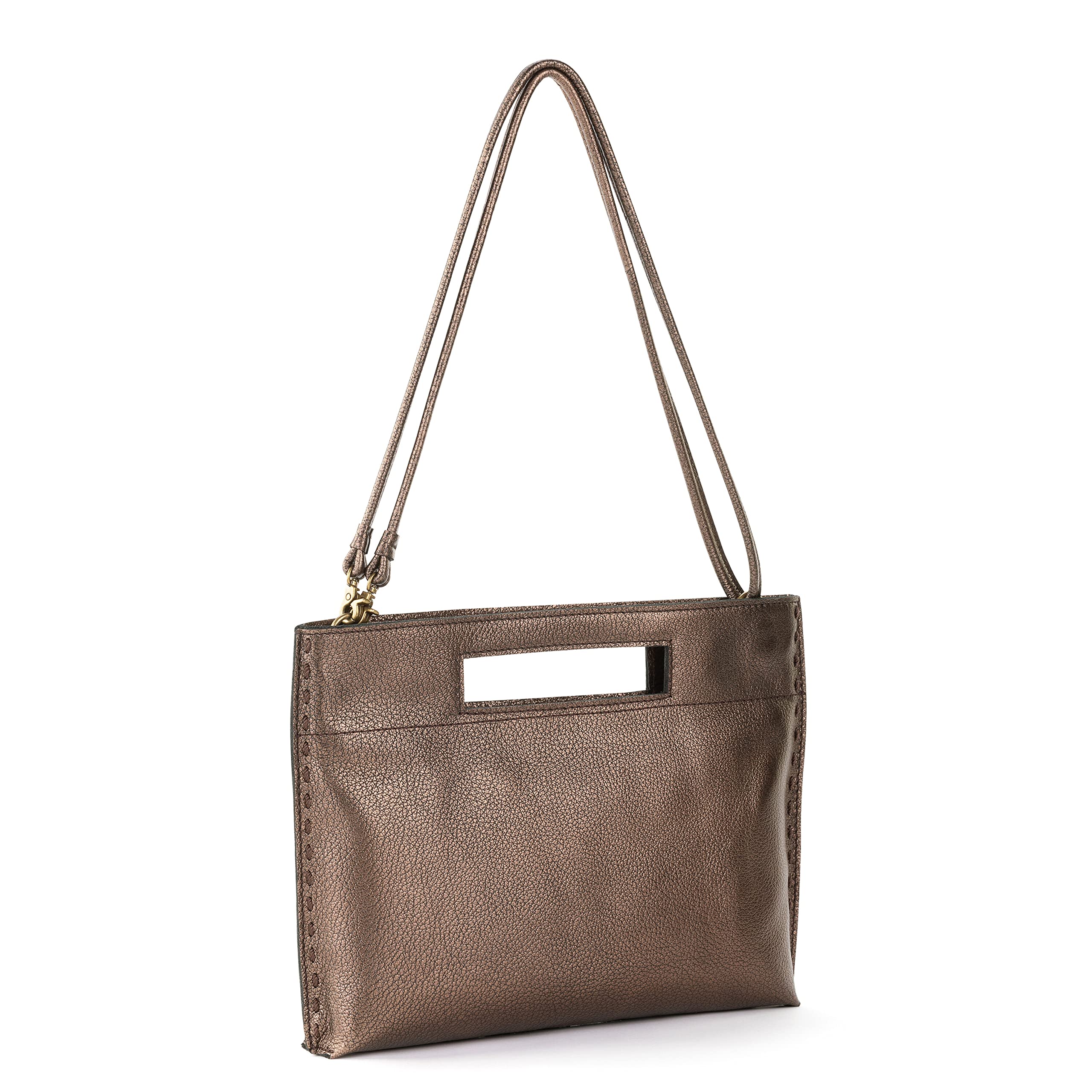 The Sak Linden 3-in-1 Convertible Crossbody Bag in Crochet, Adjustable Multi Use Strap, Bronze
