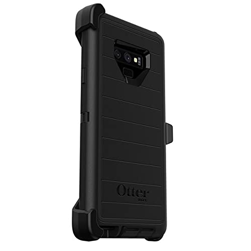 OtterBox Defender Series Rugged Case & Holster for Samsung Galaxy Note 9 (ONLY) Retail Packaging - Black - with Microbial Defense