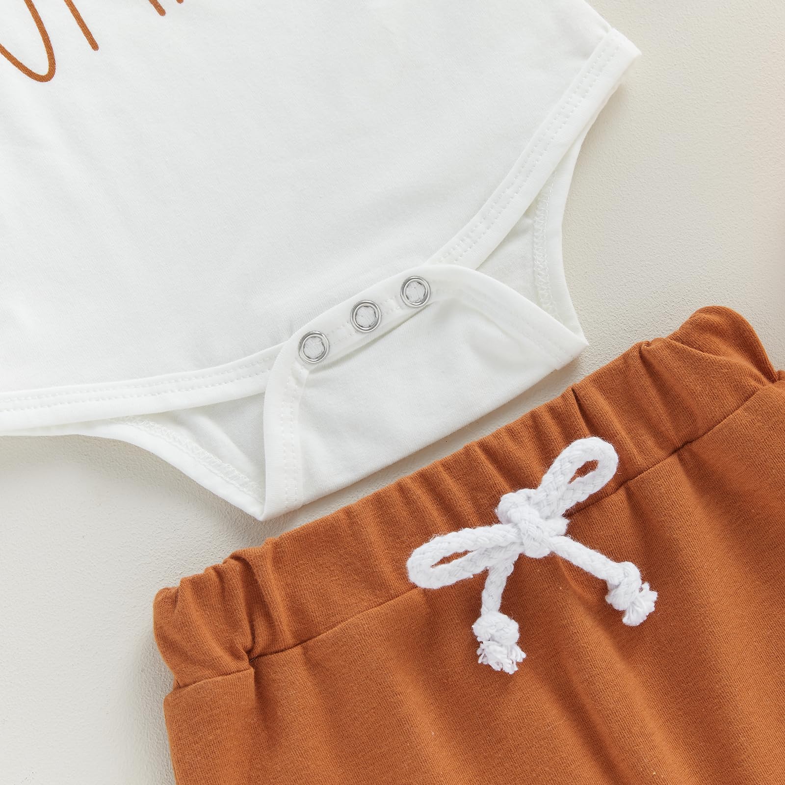 Lamuusaa Newborn Baby Boy Halloween Outfit Cutest Pumpkin Long Sleeve Romper Shirts Long Pants Hat Halloween Clothes