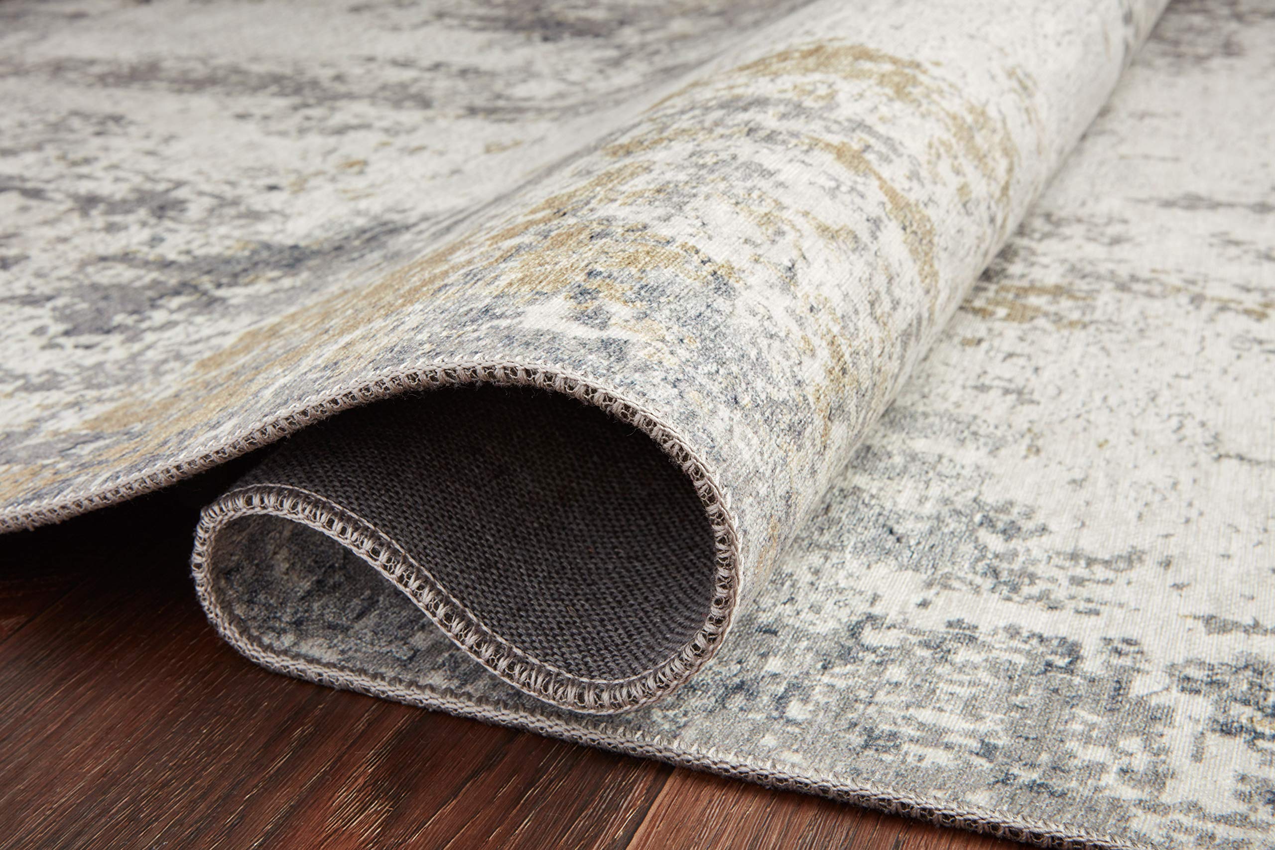 Loloi II Drift DRI-02 Ivory, Granite Abstract Area Rug 8'-6" x 11'-6"