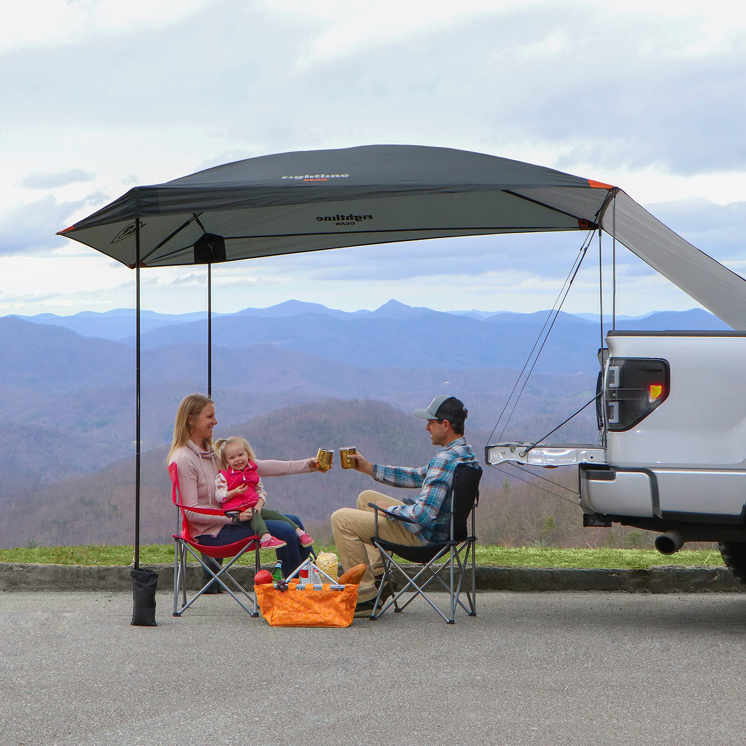 Rightline Gear Universal-Fit Truck Tailgate Portable Canopy Tent, 9.5 by 6 by 8.5 Feet,Blue