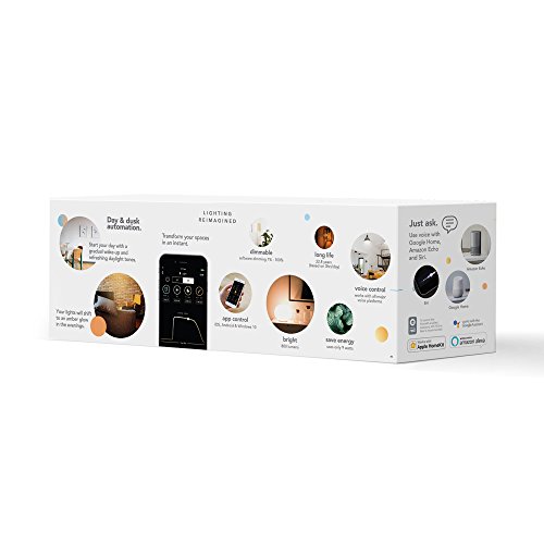 LIFX A19 Mini Day and Dusk White Wi-Fi Smart LED Light Bulb, Dimmable, No Hub Required, App and Voice Control, Works with Amazon Alexa, Apple HomeKit, Google Assistant and Microsoft Cortana - 4 Pack