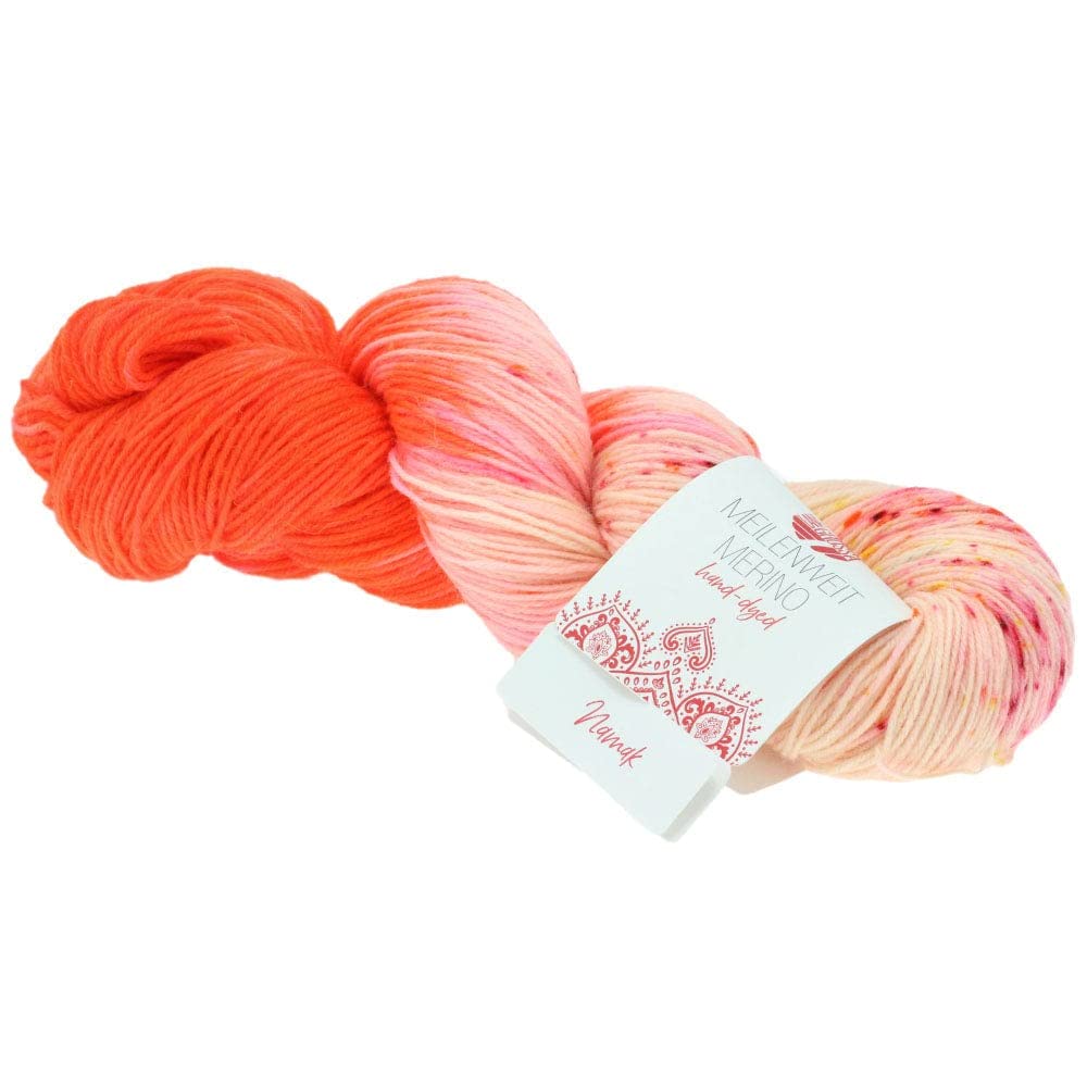 Lana Grossa Hand Dyed Meilenweit 100 Merino Rainbow Yarn, 614 Anuj