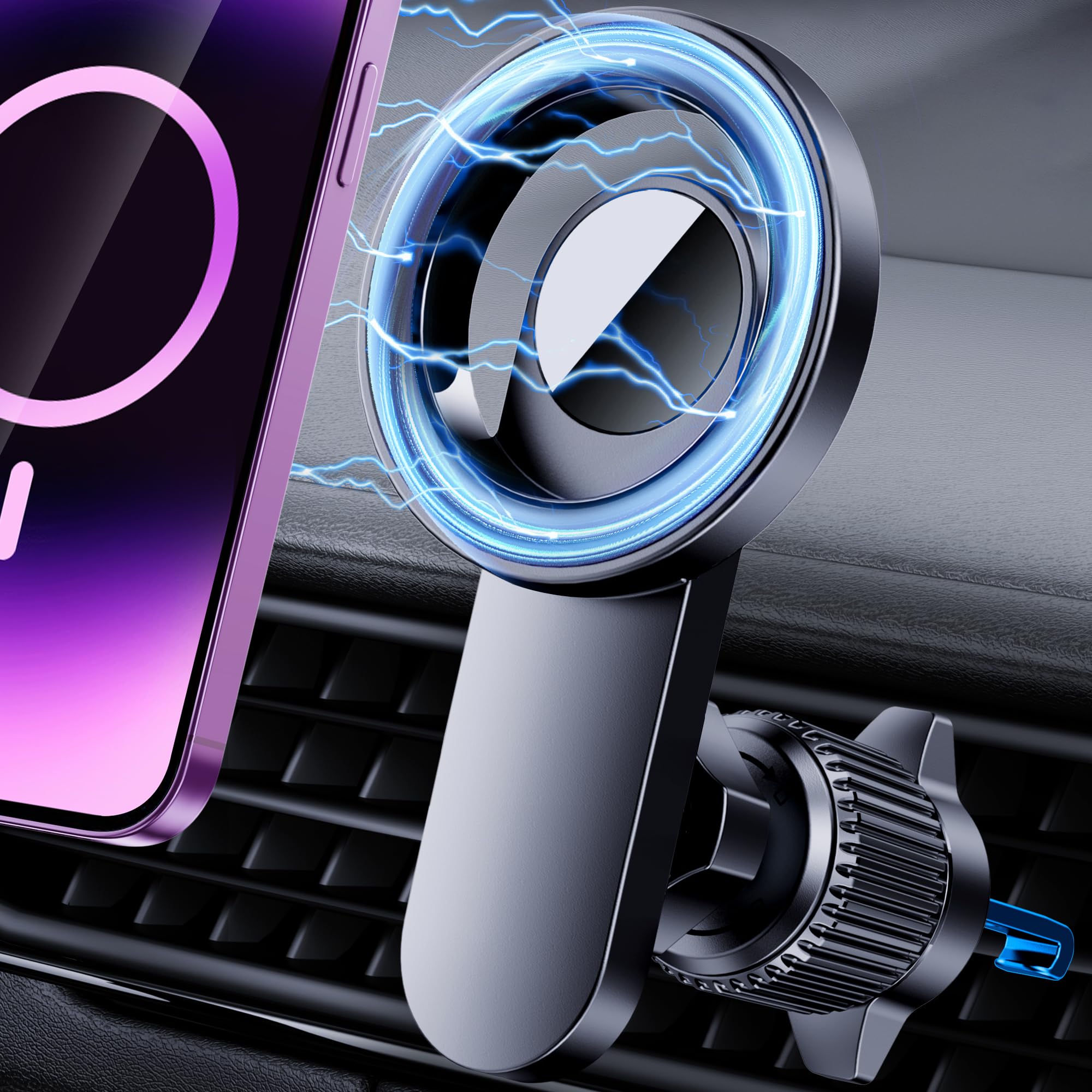 PGU for Magsafe Car Mount [Strongest Magnets] Magnetic Phone Holder for Car [Hands Free] Air Vent Car Cell Phone Holder Mount Car Accessories for iPhone 14 13 12 Pro Max Plus Mini MagSafe Case