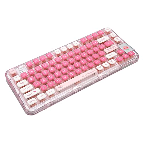 Zunate Portable Mechanical Gaming Keyboard, LED Backlit Compact 80 Keys Mini Office Keyboard, Bluetooth, 2.4G Wireless, USB Wired Keyboard for Windows Laptop PC