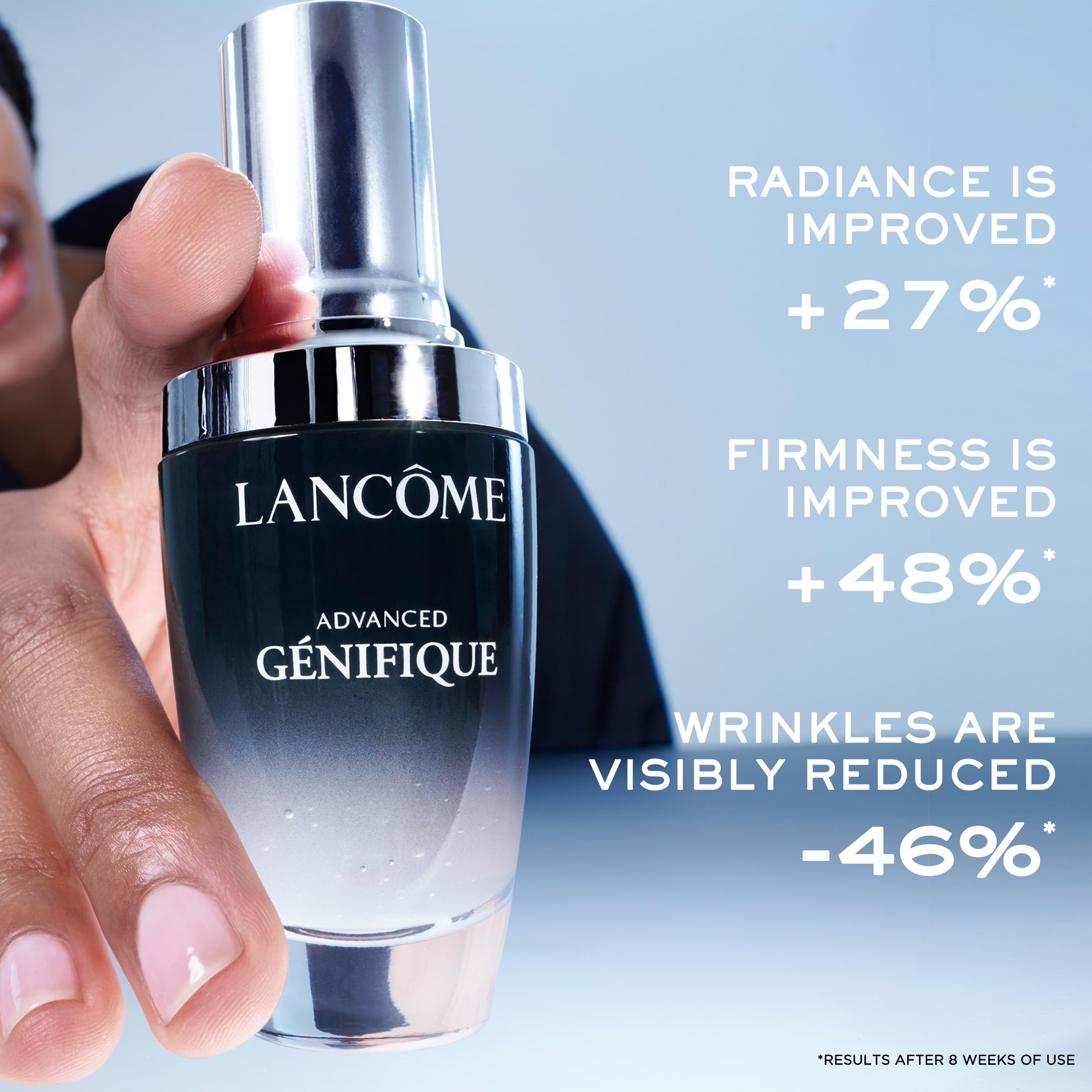Lancôme Advanced Génifique Radiance Boosting Anti-Aging Face Serum - Visibly Hydrates & Plumps Skin - with Bifidus Prebiotic, Hyaluronic Acid & Vitamin Cg, 1 Fl Oz