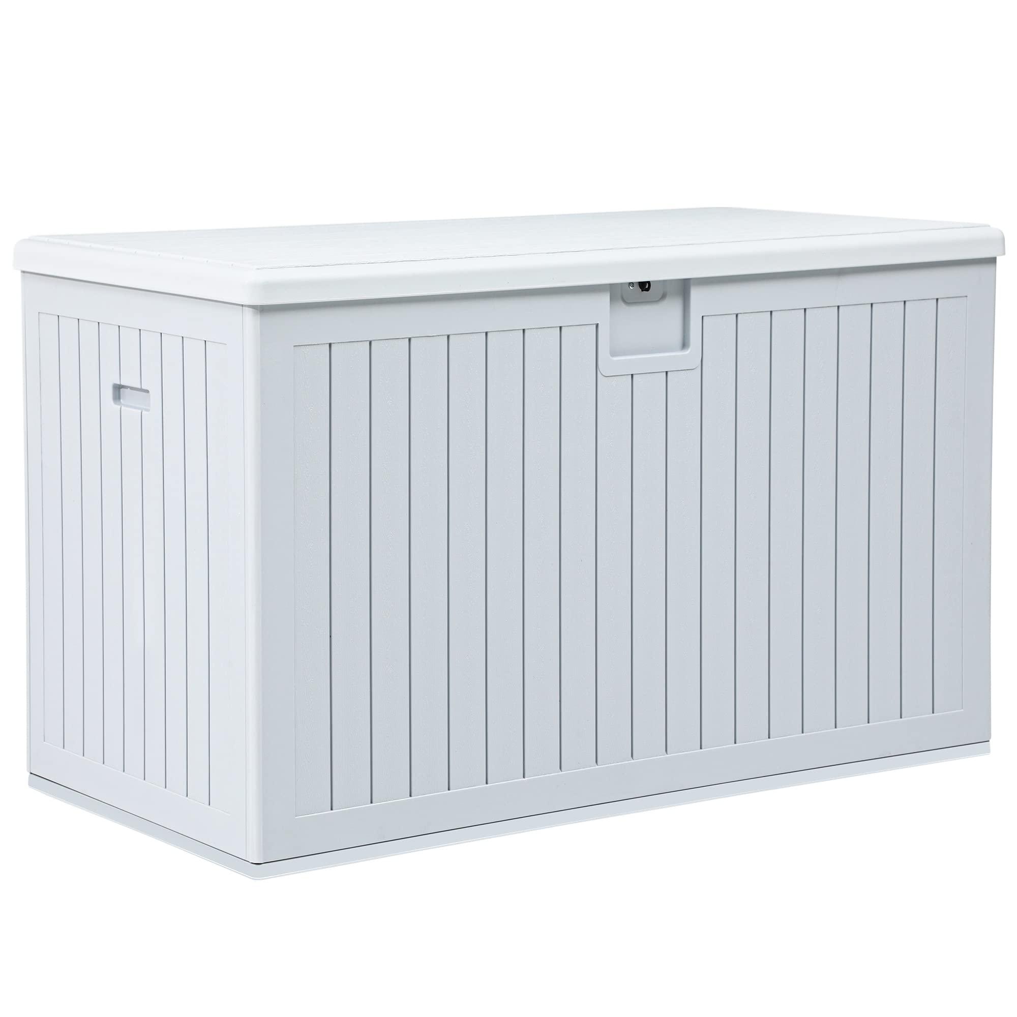 YITAHOME 90 Gallon Large Deck Box with Side Handles, Outdoor Double-Wall Storage for Patio Furniture Cushions, Garden Pool Accessories, Water Resistant & Lockable