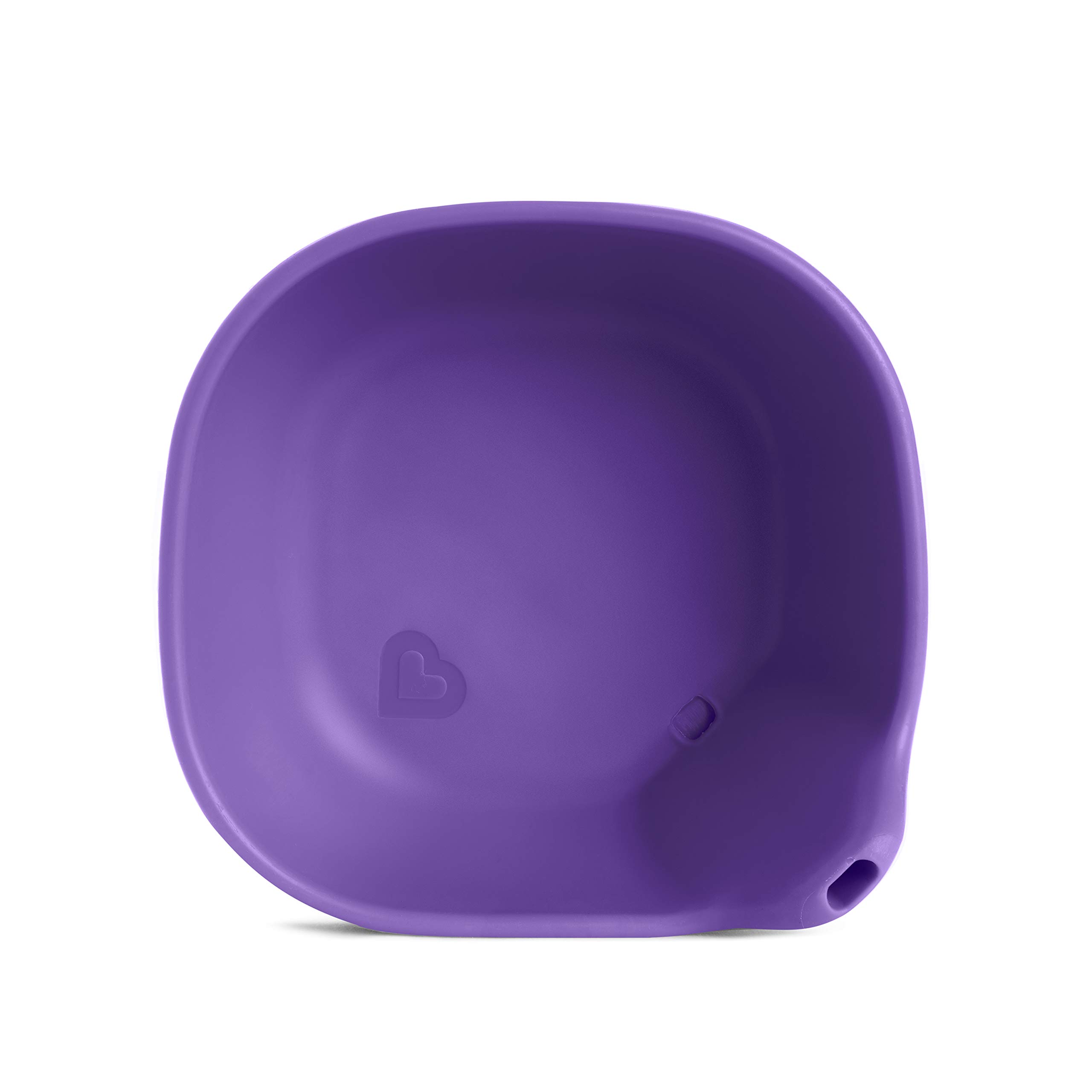 Munchkin® Last Drop™ Silicone Toddler Bowl with Built-In Straw, Purple 1 Count (Pack of 1)