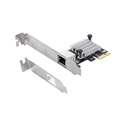 OKN 2.5GBase-T PCIe Network Adapter RJ45 LAN Controller up to 2500 Mbps PCI Express Gigabit Ethernet Card with Standard and Low-Profile Brackets Support Windows and Windows Server