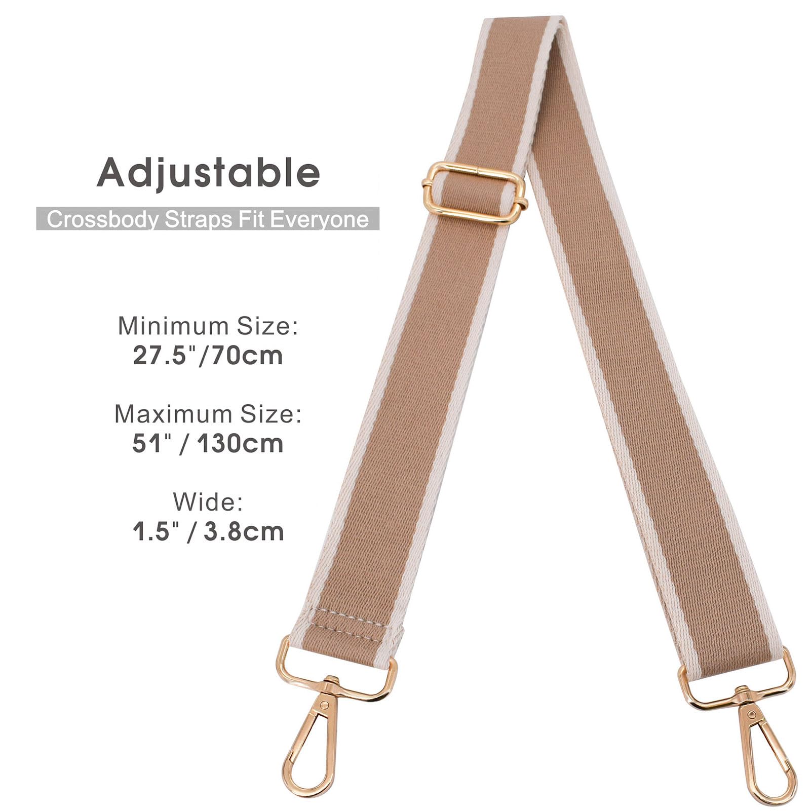 ROYGBCP Adjustable Purse Strap Bag Shoulder Strap Replacement Crossbody Canvas Bag Handbag Purses for Unisex thick crossbody strap replacement
