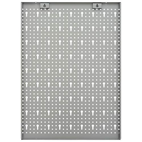 Tidyard 3 Piece Wall-Mounted Peg Boards, Steel Wall Panels with Holes, Metal Tool Pegboards Storage Organizer Gray for Garage, Workbench, Workshop 47.2 x 22.8 x 0.4 Inches (L x W x T)