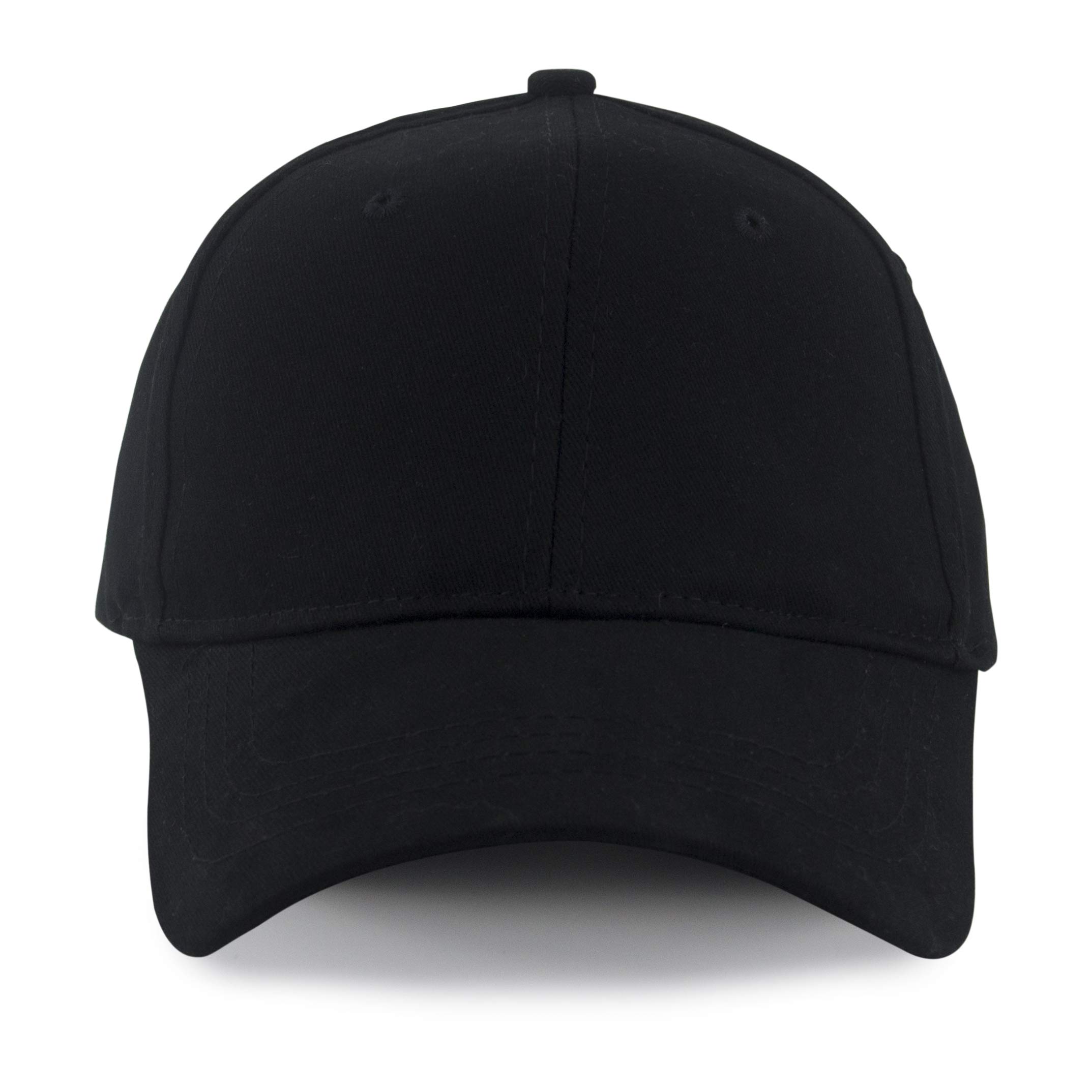 Muryobao Womens Ponytail Baseball Cap Messy High Bun Ponycap Adjustable Snapback Summer Sun Hat Plain Trucker Dad Hat Cotton Black