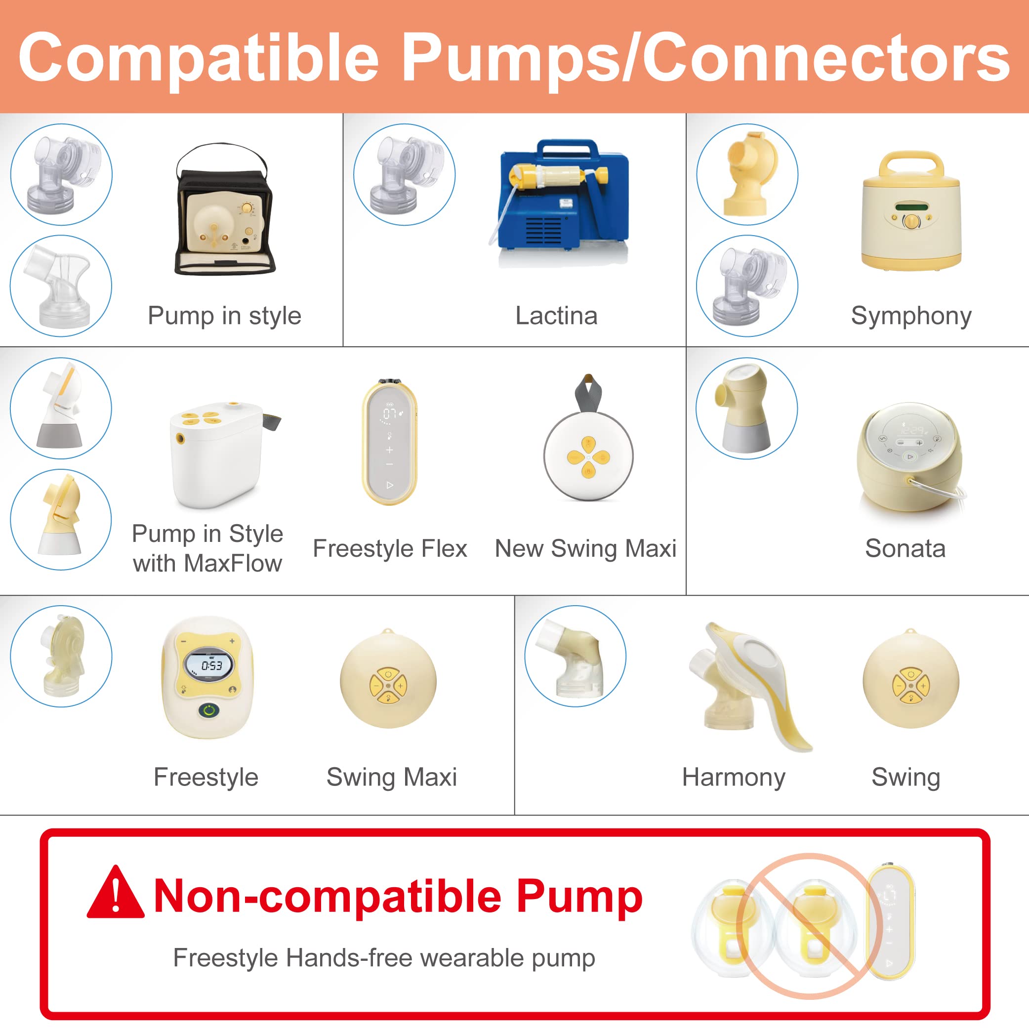 Maymom MyFit 17 mm Shields Small; Compatible with Medela Breast Pumps-PersonalFit, Freestyle, Harmony, Maxi, Freestyle Flex Connector; Connect to Maymom Widemouth/Narrow Connector, 2pcs