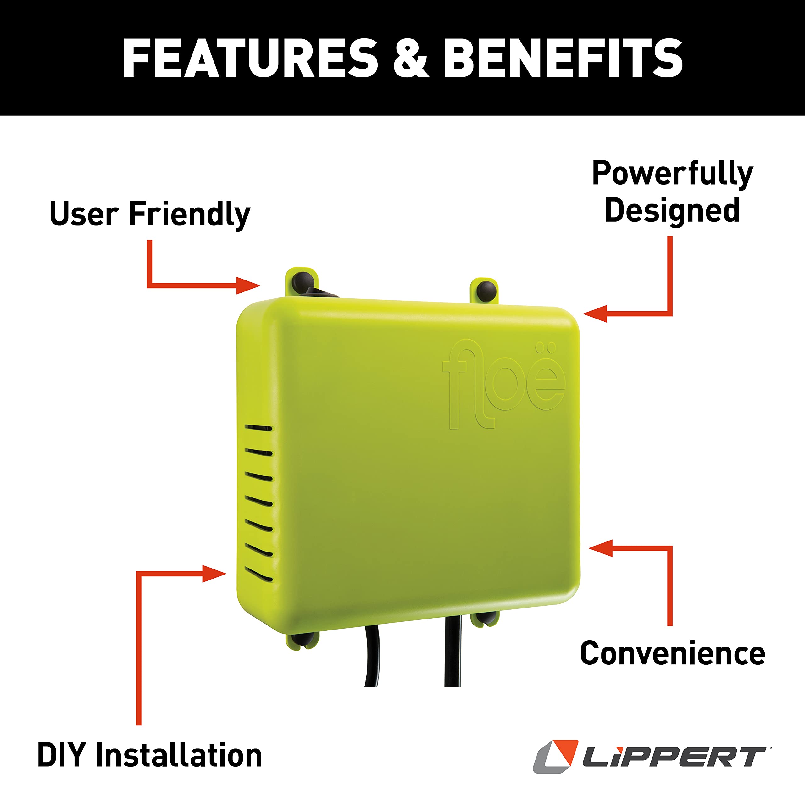 Lippert Components Floë Induratec 636 12V DC Integrated Drain-Down System for Winterizing 5th Wheel RVs, Travel Trailers and Motorhomes - 809127