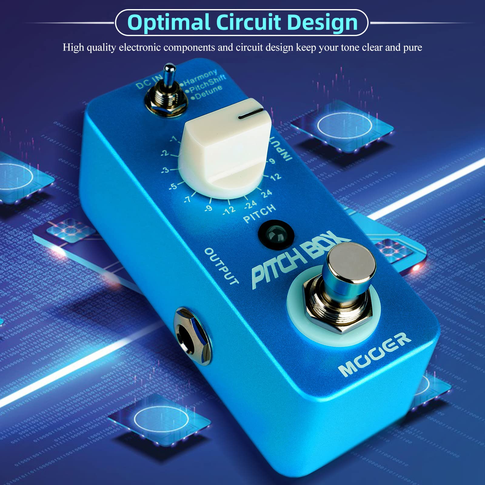 MOOER Pitch Box Guitar Harmonizer Pedal Harmony Pitch Shifter Detune For Electric Guitar Bass True Bypass