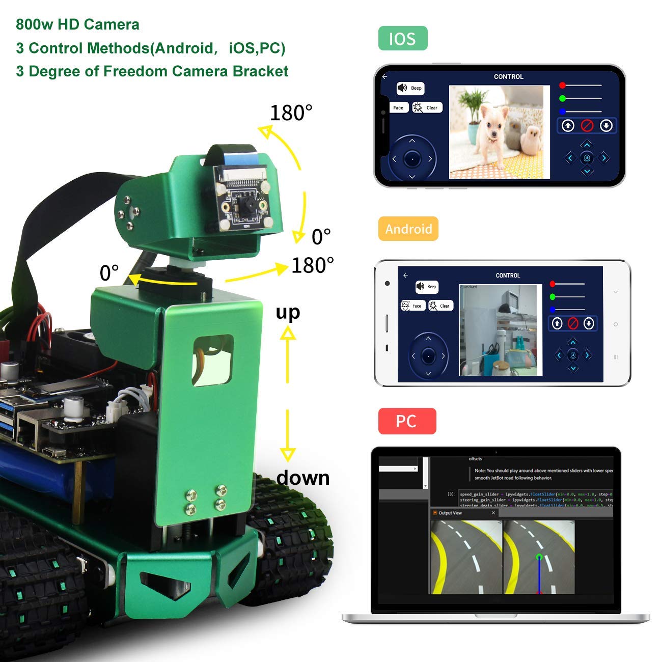 Yahboom AI Robot Jetsbot with NVIDIA Jetson Nano B01 Official Development Board