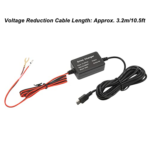 Mirror Cam Hard Wire Kit, Easy Installation Flexible Universal Safe Mini USB Adapter Dashcam Hardwiring Kit for Radar Detector
