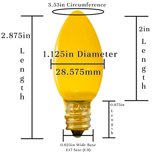 Multi-Color Christmas Lights Solid Color Ceramic Flashing Twinkle Bulbs C9 E17 Indoor Outdoor