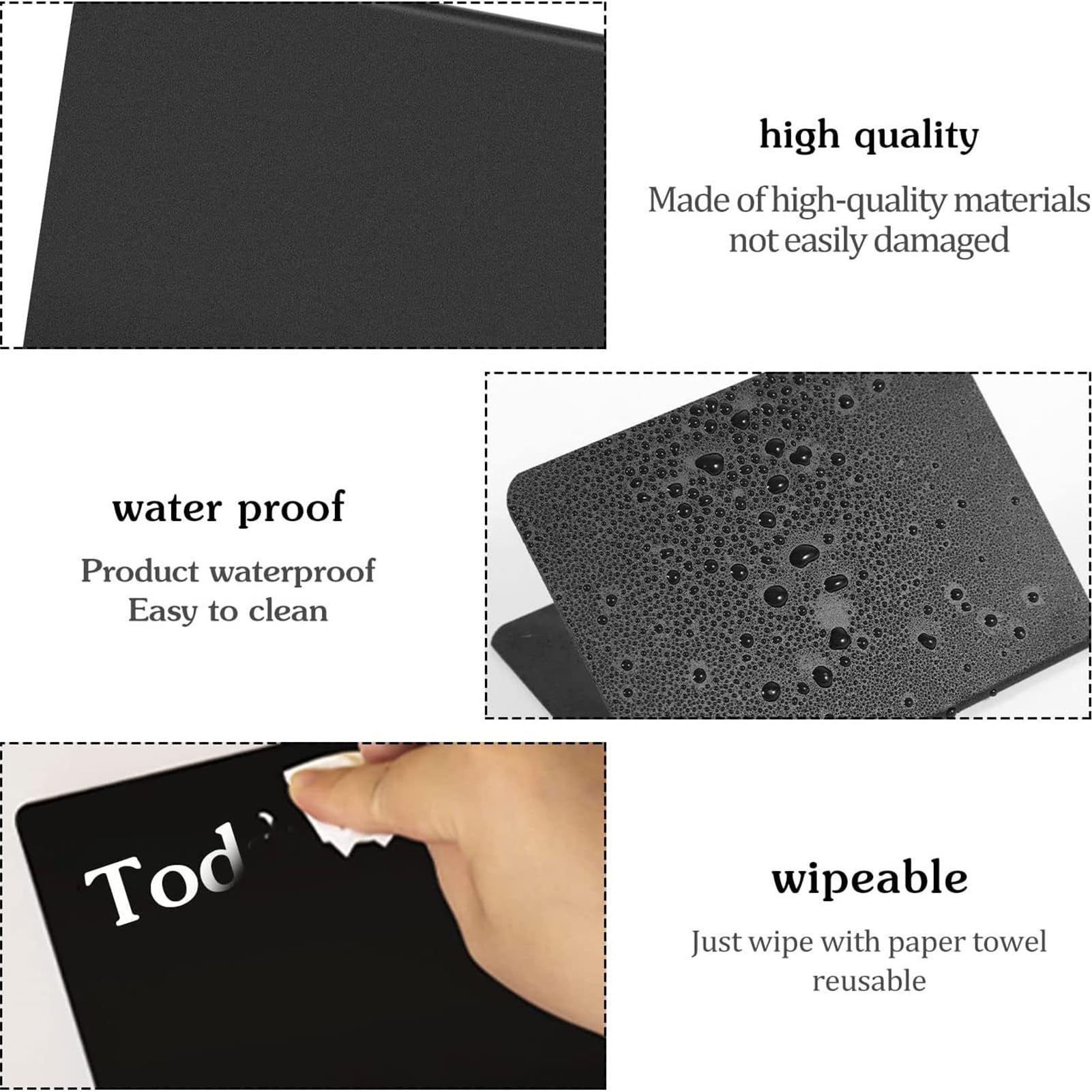 Libcflcc Chalkboard Sign with Pen 16pcs Mini Liquid Double Sided Table Signs for Weddings Parties Events Reusable PVC Erasable Wipeable Perfect Home 1 Set