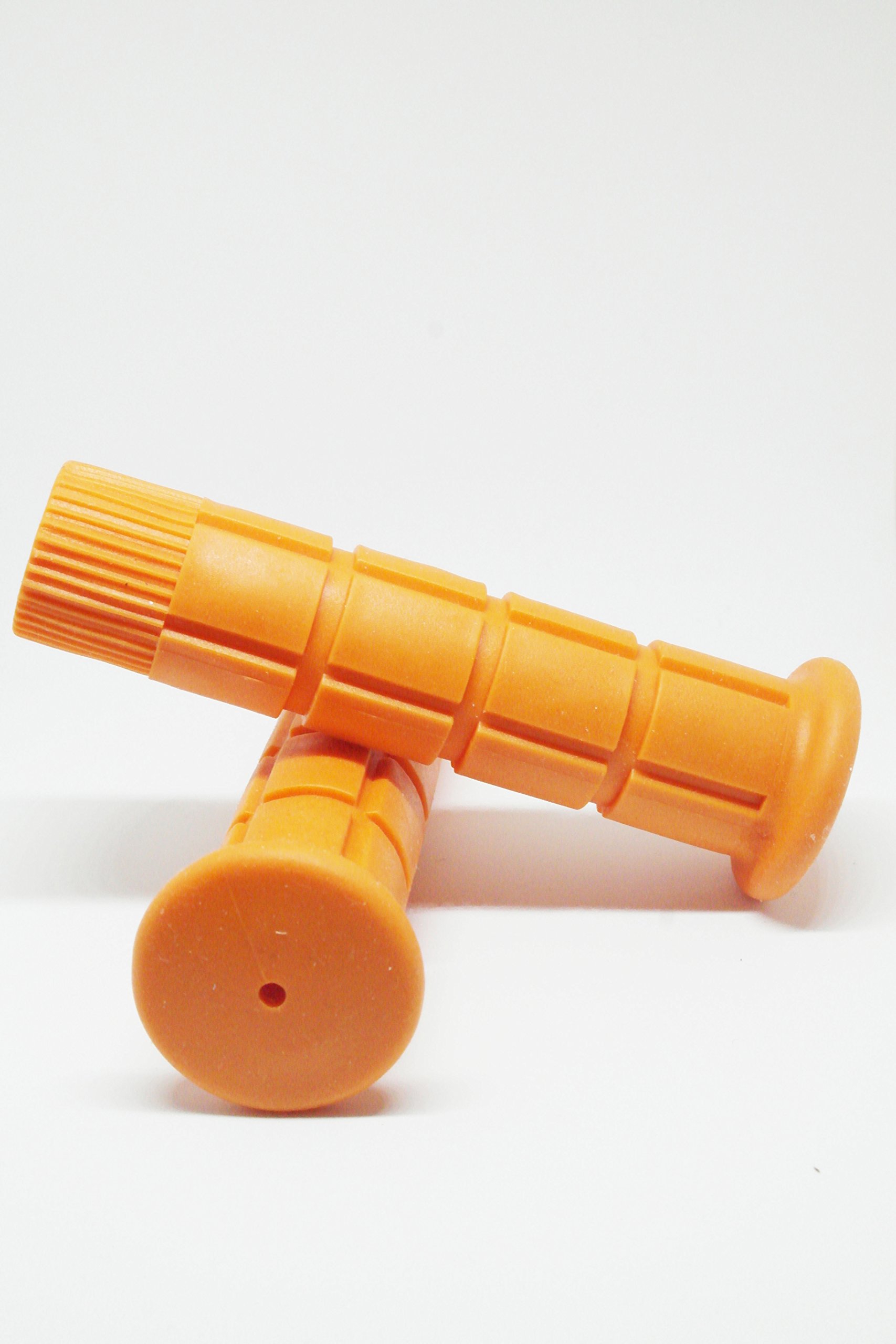 Muzglobal Handlebar End Grips Road Mountain Bike Bicycle Soft Rubber (Orange)
