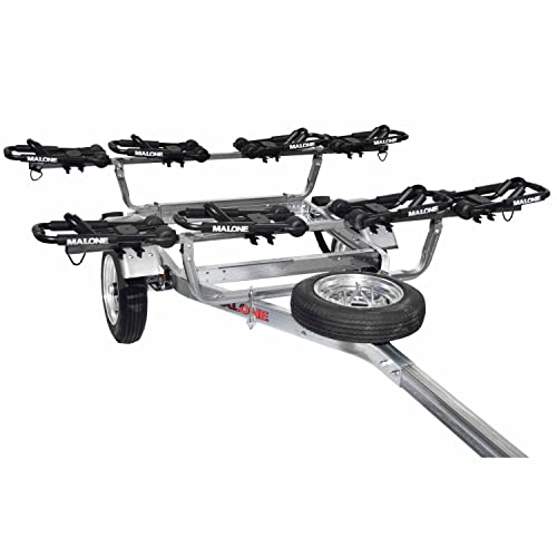 Malone Auto Racks MicroSport 4-Boat FoldAway-J Kayak Trailer Package