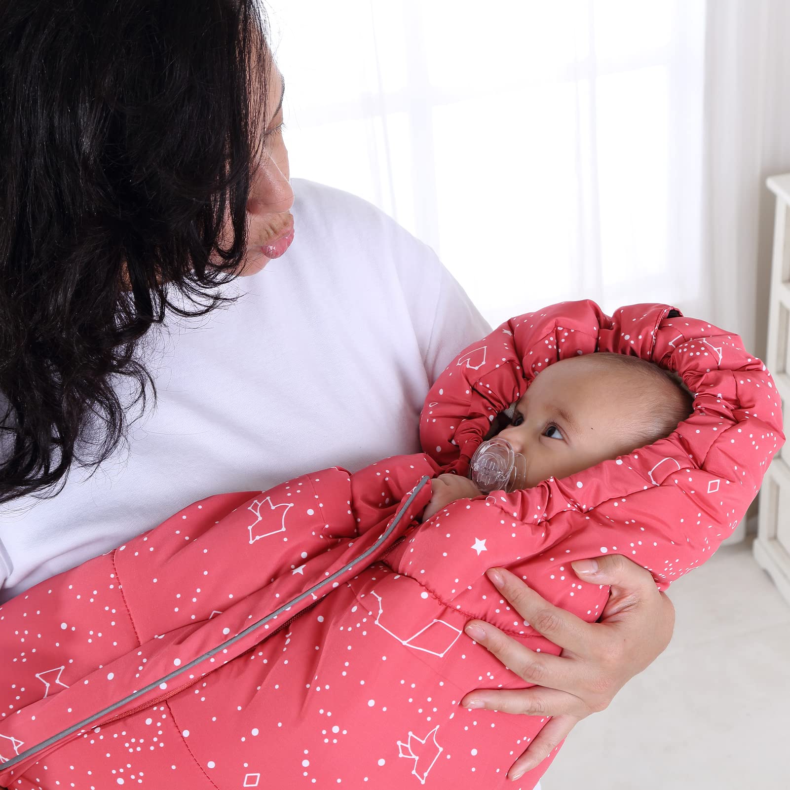 weallbuy Baby Bunting Bag for Strollers, Sleeping Bag with Pattern, 40 * 22.4 Inches Winter Footmuff for Toddler 0-36 Months (Constellation)