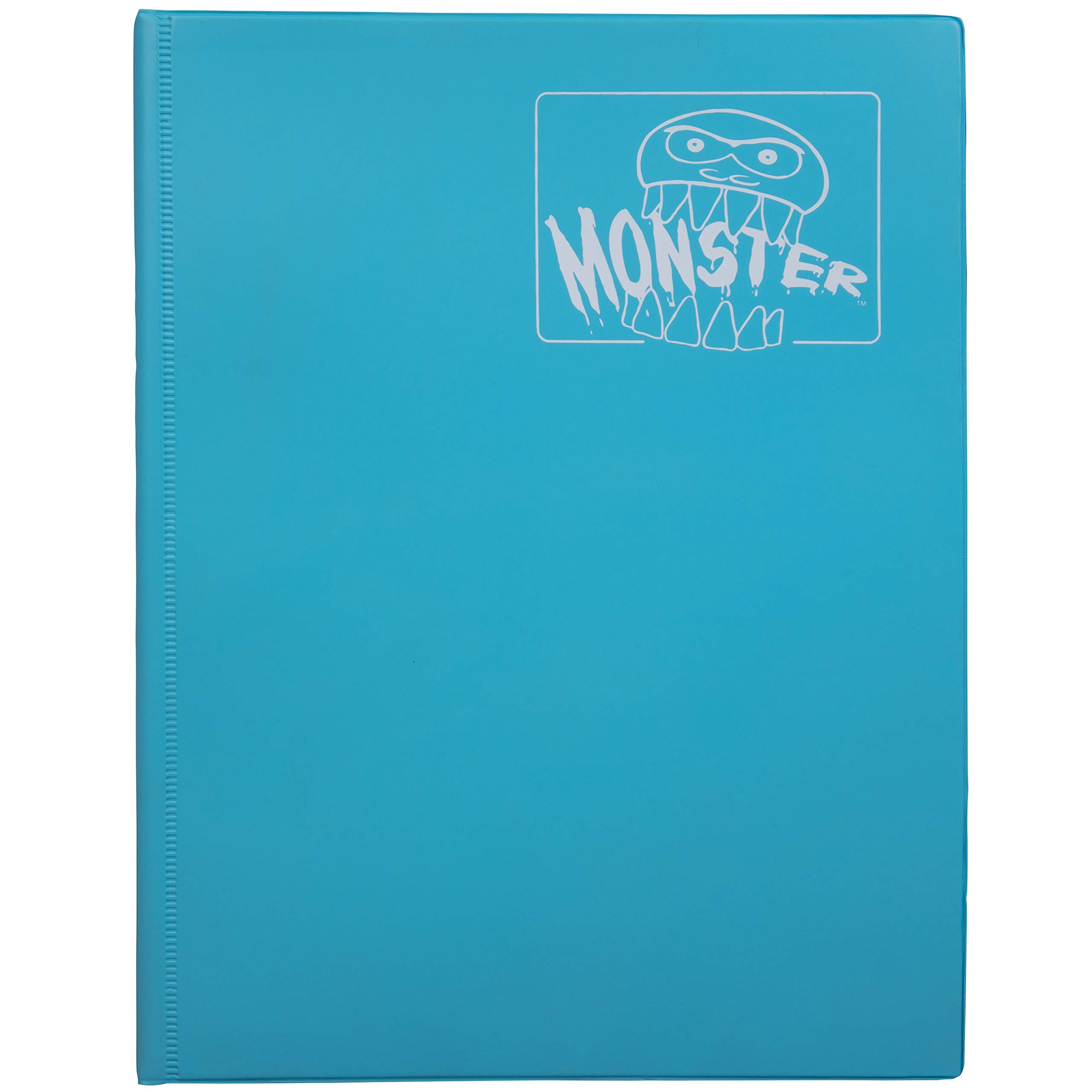 Monster Binder - 9 Pocket Trading Card Album - Matte Blue (Anti-Theft Pockets Hold 360+ Yugioh, Pokemon, Magic The Gathering Cards)