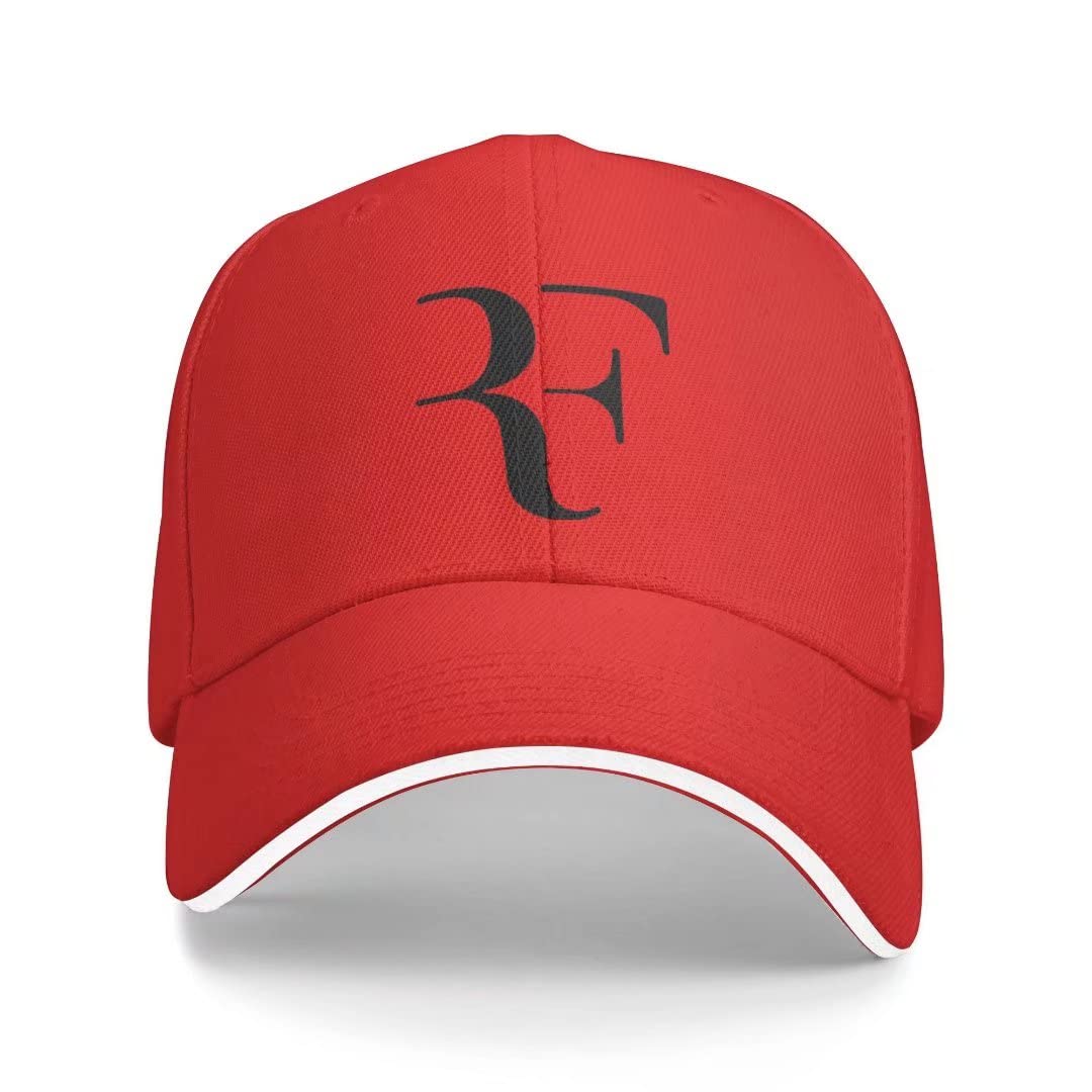 ROGER FEDERER Hat Mens Hats Casual Outdoor Baseball Cap Adult Unisex Classic Adjustable Sandwich Caps Red