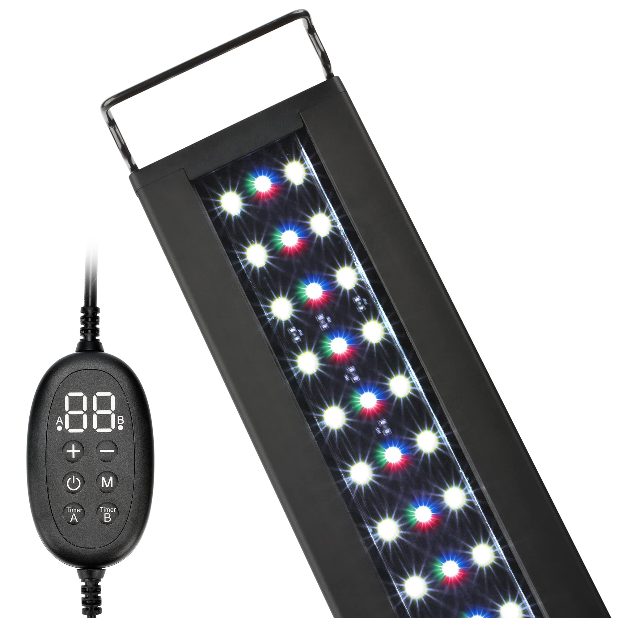 NICREW AquaLux 24/7 LED Aquarium Light, Freshwater Fish Tank Light for Planted Aquariums, 24 Hours Lighting Cycle and Automatic Timer Function, 12-18 Inches, 9 Watts