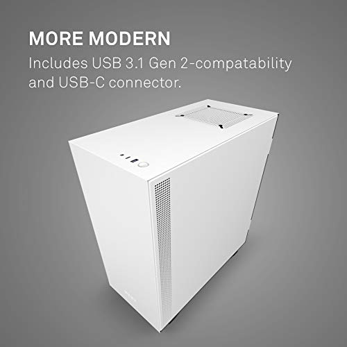 NZXT H510 - CA-H510B-W1 - Compact ATX Mid-Tower PC Gaming Case - White/Black & Seagate BarraCuda 2TB Internal Hard Drive HDD β 3.5 Inch SATA 6Gb/s 7200 RPM 256MB Cache 3.5 β Frustration Free Packaging