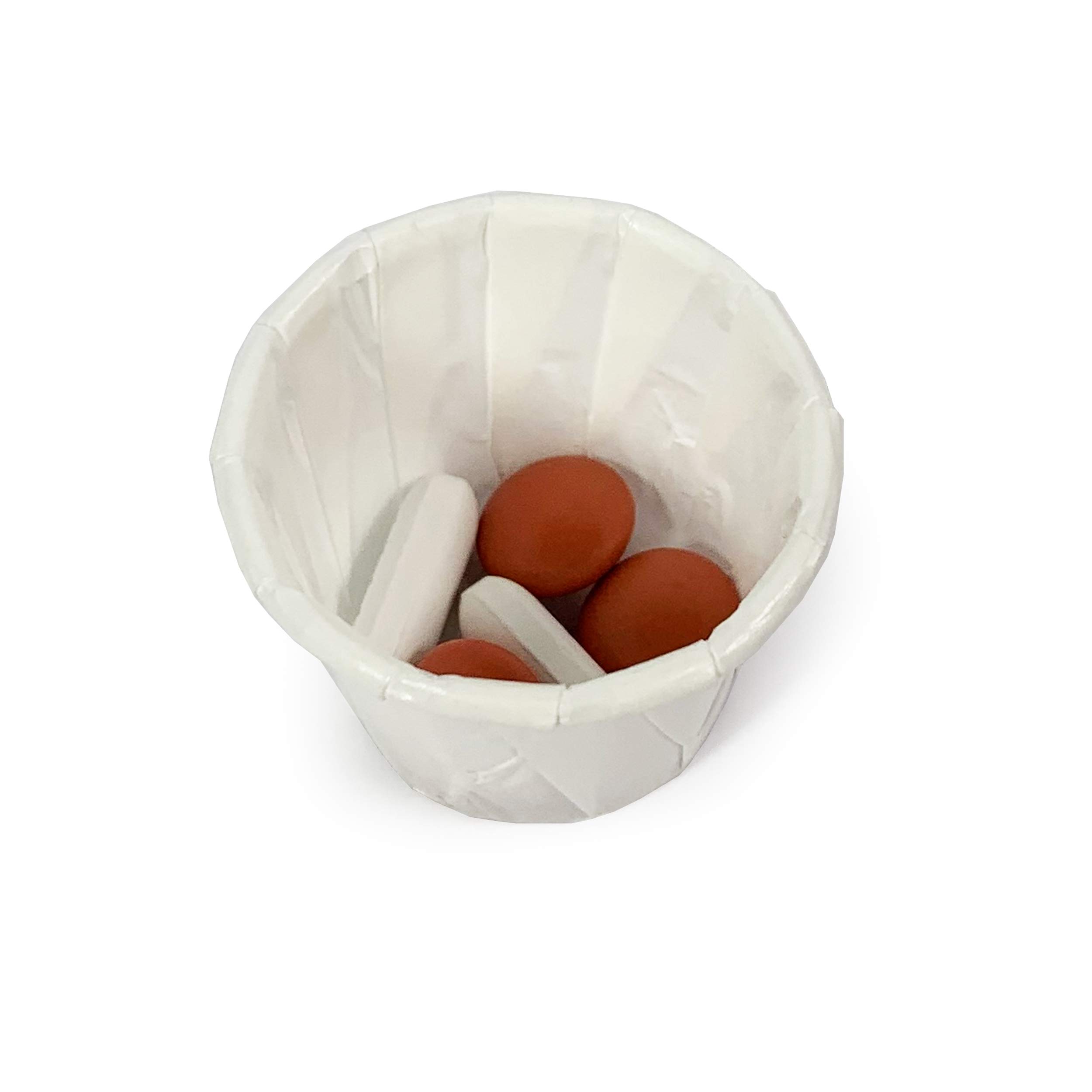 MED PRIDE Disposable 250 Pack Paper Souffle Medicine Cups-0.75 Ounce, Dispenser Paper Cups-Pill Holders for Mixed Pills, Single Dosage-Portion, Food & Dessert Serving