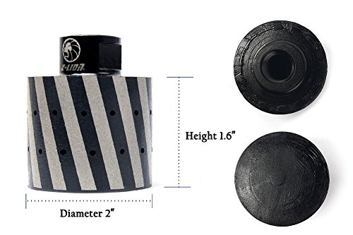 Z-Lion 2 Inch Diamond Drum Wheel Resin Filled Coarse Grinding with 5/8-11 Thread for Polishing Concrete Granite Stone Sink Hole(Grit 30)