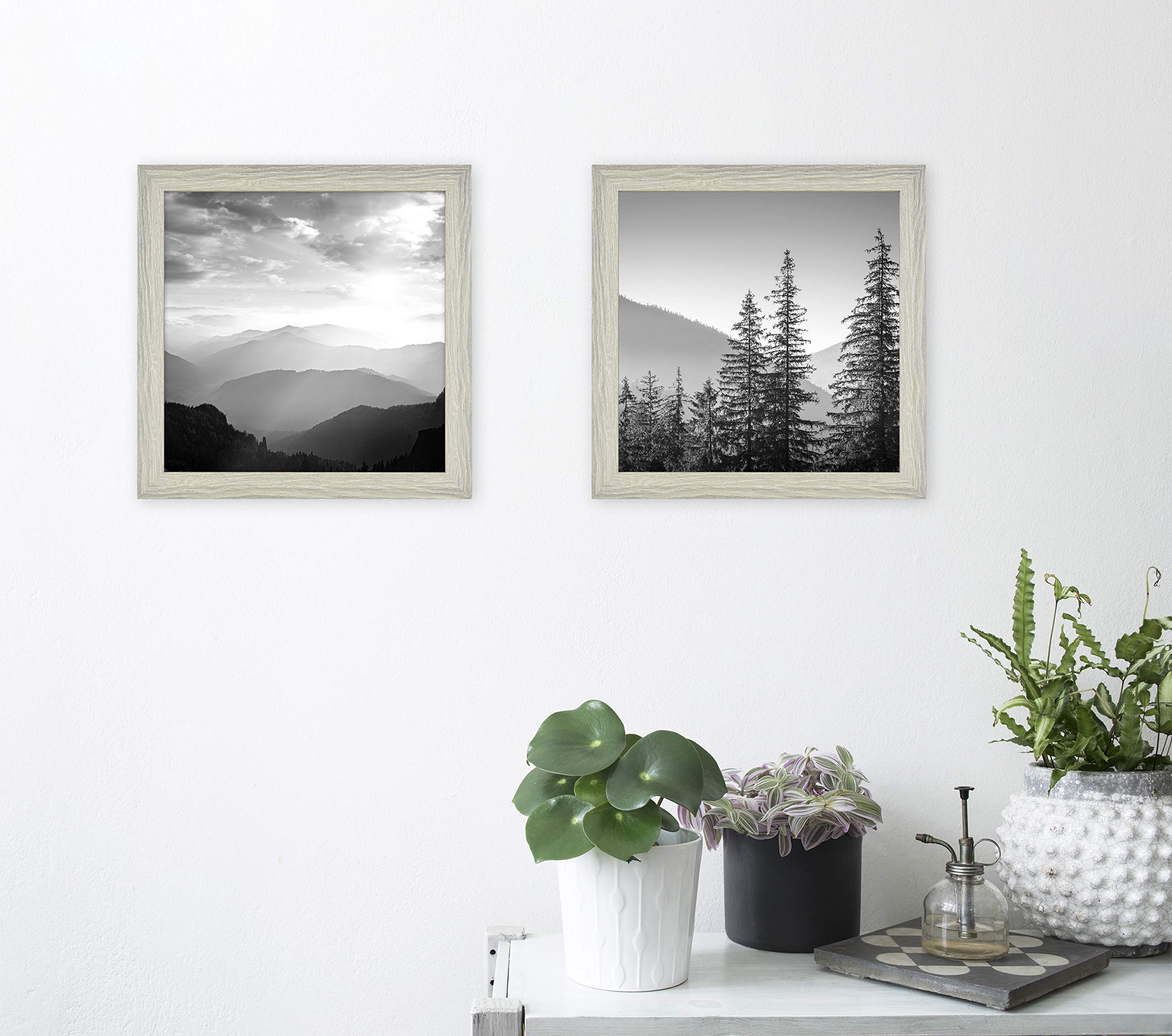 MCS Studio Gallery Frame, Gray Woodgrain, 12 x 12 in , 2 pk