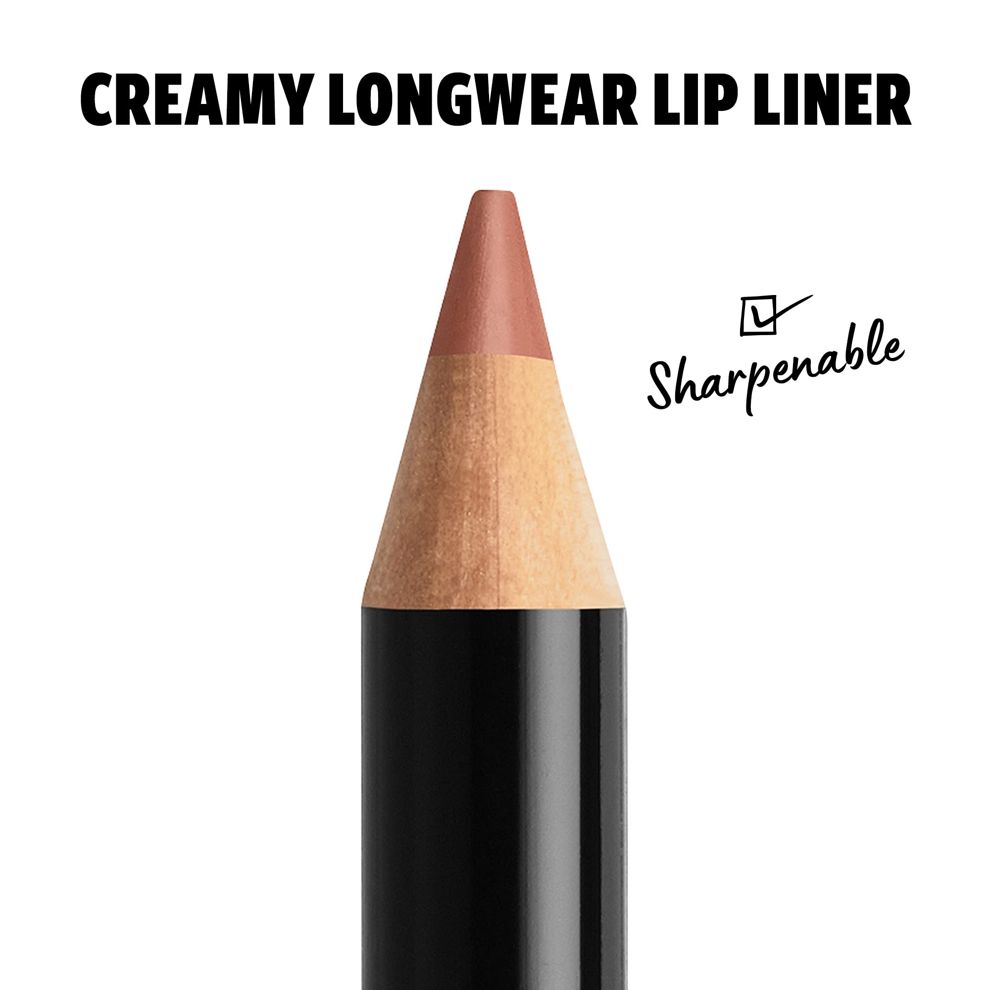 NYX PROFESSIONAL MAKEUP Mechanical Eyeliner Pencil, White and Slim Lip Pencil, Long-Lasting Creamy Lip Liner - Peakaboo Neutral