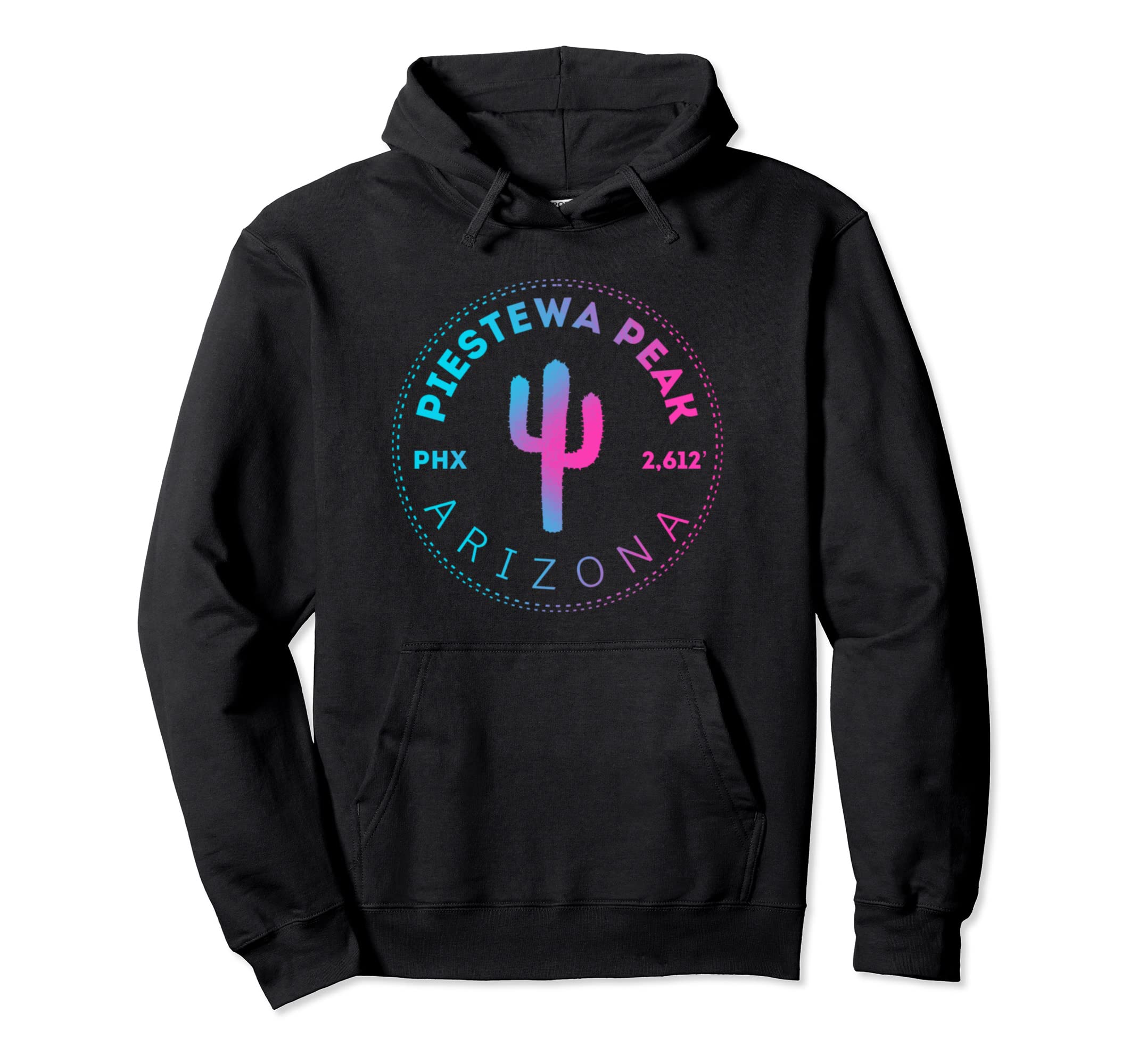 Piestewa Peak AZ - Phoenix Arizona Retro Cactus Pullover Hoodie