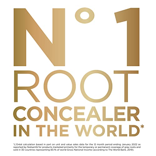 L'Oreal Paris Root Cover Up Temporary Gray Concealer Spray, Hair Color Spray with Filling & Thickening Coverage, Dark Blonde, Packaging May Vary