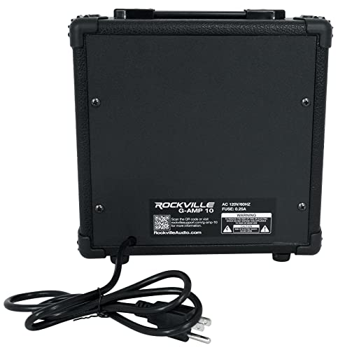 Rockville G-AMP 10w Guitar Amplifier Amp w/Bluetooth+Clean/Distortion+Headphones