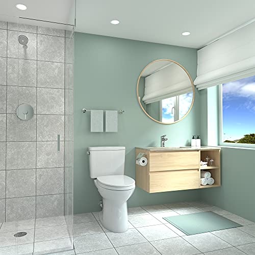TOTO Drake Two-Piece Elongated 1.28 GPF TORNADO FLUSH Toilet with CEFIONTECT, Cotton White - CST776CEG#01