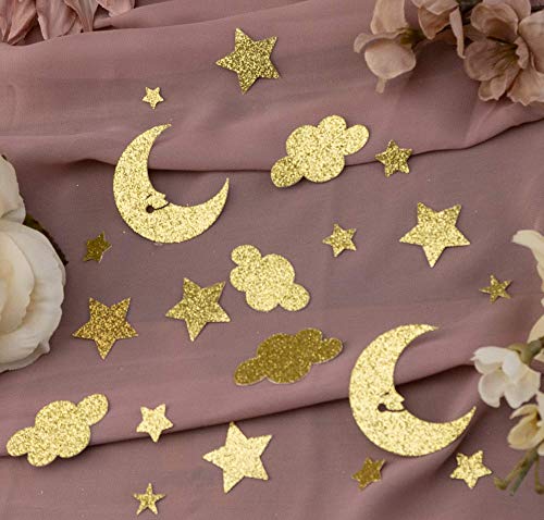 Twinkle Twinkle Little Star Baby Shower, Star Confetti, Moon Confetti, Moon and Stars Baby Shower