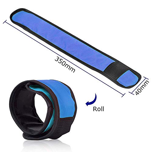 LOBKIN 6 Pack Safety Bracelets, LED Slap Armband Kids Walking at Night Safe LED Light Wrist Light Reflective Belt, Magic Band Running Lights for Runners (A)